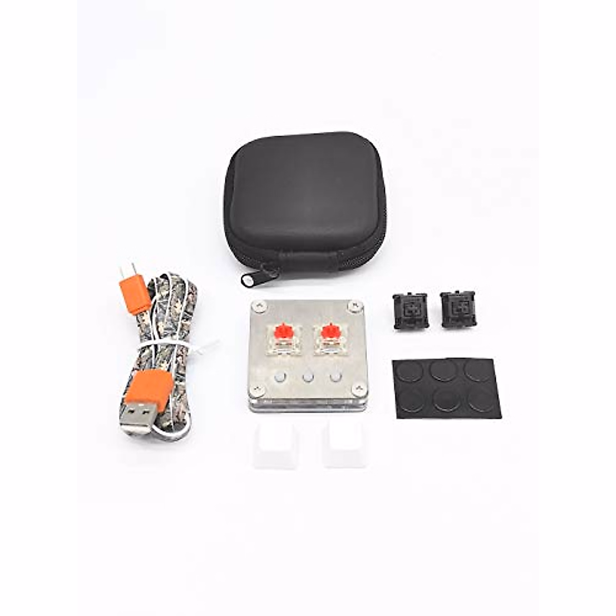 Mini One-Handed OSU Keyboard Gaming OSU Keypad Touch Wheel Axle Tester Cherry Switch RGB LED Backlit Portable Programmable (Cherry Red Switch)