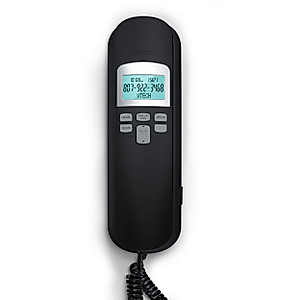 VTech CD1113 Trim style Telephone with Caller ID/Call Waiting, No AC Power Required, Easy-wall-mount, 13 Speed Dial Keys, Last Number Redial, Mute, Flash, Volume Control, Hearing Aid Compatible, Black
