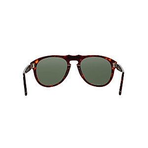 Persol PO0649 Aviator Sunglasses, Havana/Green, 54 mm