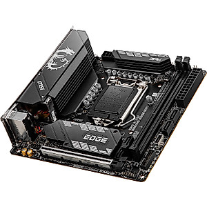 MSI MPG B560I Gaming Edge WiFi Gaming Motherboard (m-ITX, 11th/10th Gen Intel Core, LGA 1200 Socket, DDR4, CFX, M.2 Slots, USB 3.2 Gen 2, 2.5G LAN, DP/HDMI, Wi-Fi 6E)