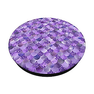 Purple Glam Mermaid Scales For Women and Girls PopSockets PopGrip: Swappable Grip for Phones & Tablets