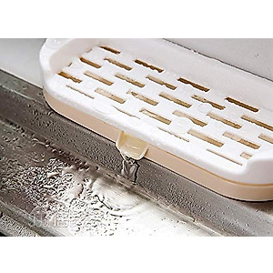 Feel Soon Retail Dishcloth Holder Sponge Holder Stand Rack (Beige)