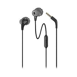 JBL Endurance RUN Sweatproof Sports In-Ear Headphones with One-Button Remote and Microphone (Black) (Renewed)
