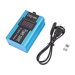 Tnfeeon Power Saver, Household Energy Saving Devices with Voltage Value Display, Smart Energy Saver Box (Blue)