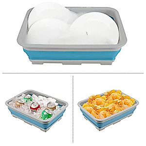 Collapsible Bucket - 10-Liter Multipurpose Wash Bin for Camping, Beach Trips, Tailgating Parties, and Cleaning Supplies by Wakeman