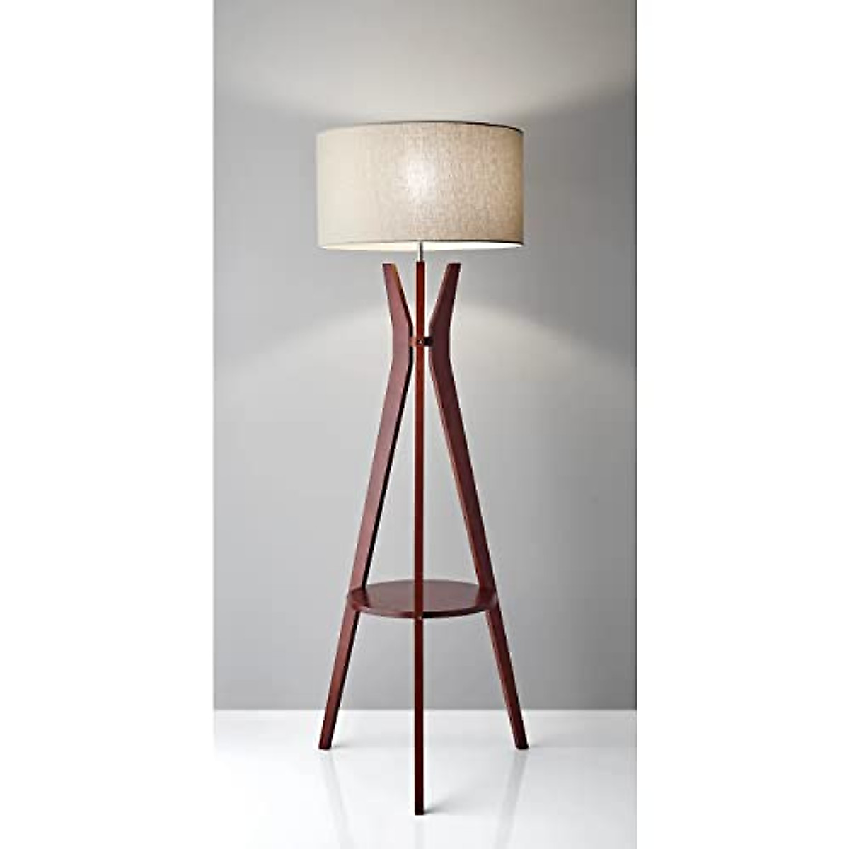 Adesso 3471-15 Bedford 59.5" Floor Lamp, Smart Outlet Compatible , Brown