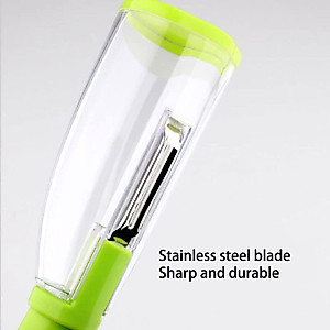peeler for vegetables and fruits- Perfect collector of peels of vegetables and fruits in kitchen. In a clean and easy way-Peeling and slicing potatoes, carrots, apples, etc