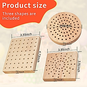 Cake Pop Stand, 3 Pack Wooden Cakepops Stand Display Holder 190 Holes for Dessert Table, Lollipop Holder Stand for Party, Birthday, Weddings, Anniversaries, Baby Showers, Fit 4mm Lollipop Sticks