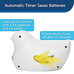 PetSafe Peek-A-Bird Electronic Cat Toy, Automatic Interactive Bird and Mouse Hunt, Indoor Cat Toy, Motion Activated Fun for Kittens