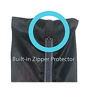 Masque Case Laundry Bag 2 Pack for Cleaning Reusable Face Masks, Keep Face Mask Clean with a Custom Delicates Mesh Washer Bag (2 Black, 2)