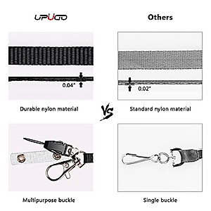 3 Pack Neck Lanyard with ID Badge Holder, Office Strap Lanyards, Stainless Metal Swivel Hook for Name Tag, Badge Holders, Keychains, Card, Black