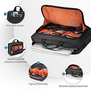 Everki Advance Laptop Briefcase 18.4 Inch - Business Briefcase for Men & Women, Ideal Lap Top Computer Bag for Travel, Heavy Duty Laptop Bag, Lap Top Messenger Carrying Case, (EKB407NCH18) Charcoal
