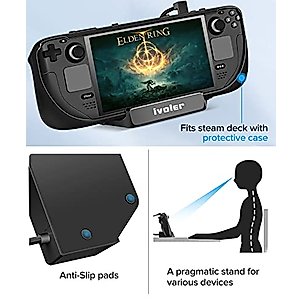iVoler Docking Station for Steam Deck/ROG Ally,5-in-1 Hub Steam Deck Dock with HDMI 2.0 4K@60HZ, Support PD 3.0 Fast Charging,3 USB-A 3.0 and Fast Charging USB-C Port for Steam Deck/ROG Alloy