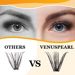 VENUSPEARL Lash Clusters 0.07D-9-16MIX LASH Individual Lashes 280 Clusters False Eyelash 30D 40D Cluster Eyelash Extensions Individual Lashes Cluster DIY Lash Extensions at Home (30+40-0.07D,9-16MIX)