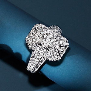 Ross-Simons 0.50 ct. t.w. Diamond Scrollwork Ring in Sterling Silver. Size 10