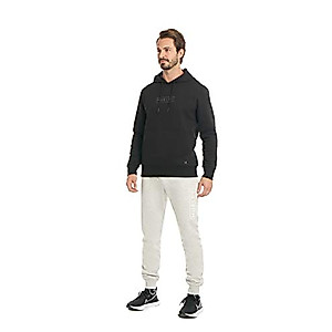 Hurley Men's Boxed Logo Fleece Pullover Hoodie, Black, Medium