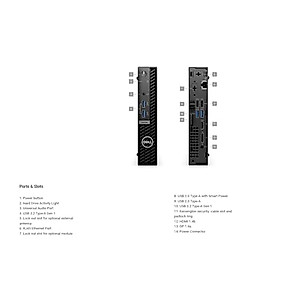 Dell OptiPlex 7010 Micro Form Factor Desktop, Intel Core i5-13500T (14 Core up to 4.6 GHz), Intel UHD Graphics, 16GB DDR4 RAM, 512GB PCIe SSD, Windows 11 Pro, Black