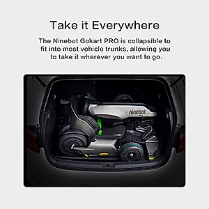 Segway Ninebot Electric GoKart Pro, Outdoor Race Pedal Go Karting Car for Kids and Adults, Adjustable Length and Height, Ride On Toys (Ninebot S MAX Included), Black