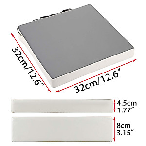 Sumnacon 2Pcs Chair Increasing Cushions - Baby Toddler Kids Infant Portable Dismountable Adjustable Highchair Booster Cushion Washable Thick Chair Seat Pads Buckle Straps, Grey + Beige