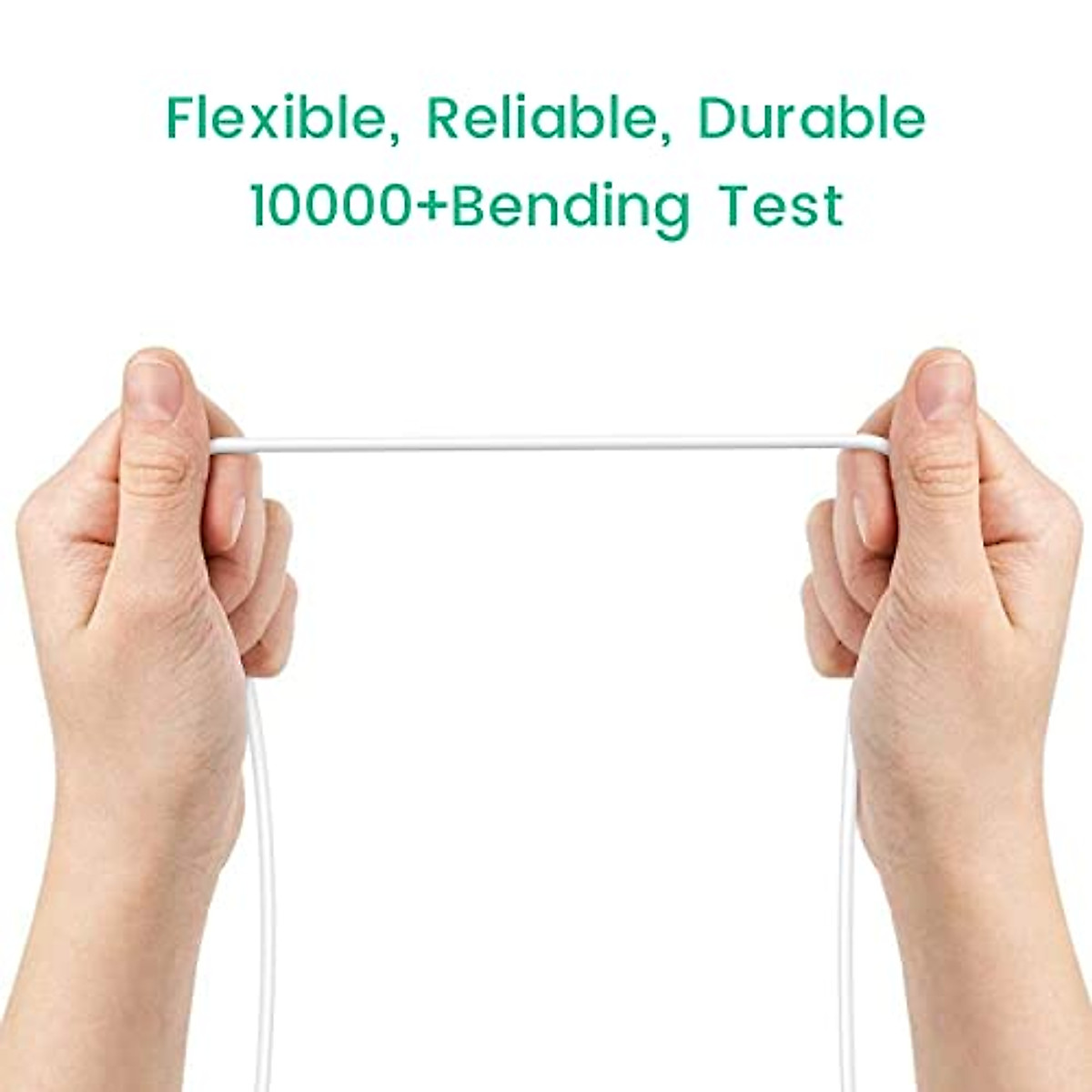 Micro USB Cable 10-Pack 6ft White, Bulk Android Charger Cord for E-Reader, Galaxy S7 S6, PS4, Paperwhite