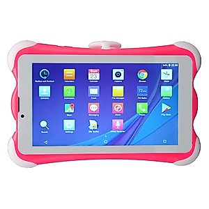 Kids Tablet, MTK6582 128GB Expandable Pink 7 Inch 1280x800 Toddler Tablet for Play (US Plug)