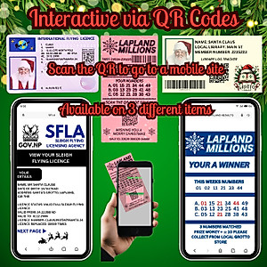 Santa's Lost Wallet Evidence Kit – Magical Christmas Eve Set with Bank Card, Sleigh Flying License, North Pole Money, Loyalty Cards, Receipts & Many More Fun Surprises