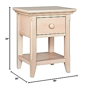 Baby Cache Overland 1 Drawer Nightstand, Sandstone Brown