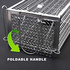 Live Humane Cage Mouse Trap Rat Catch Control Bait Hunting Survival for Indoor and Outdoor,Small Rodent Animal-Mice Voles Hamsters Cage (4.5x11x5.8 inch)