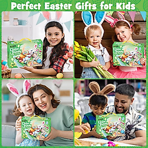 Easter Basket Stuffers for Toddlers Kids, 45PCS Bunny Floor Puzzle for Kids Age 4-8 Large Jigsaw Puzzles Easter Gifts for Boys Girls Egg Hunt