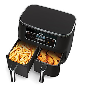 Ninja Foodi 4-in-1 8-Quart. 2-Basket Air Fryer with DualZone Technology- Air Fry, Roast, and More