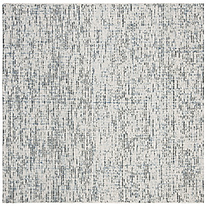 SAFAVIEH Abstract Collection 6' Square Blue / Charcoal ABT468B Handmade Premium Wool Area Rug