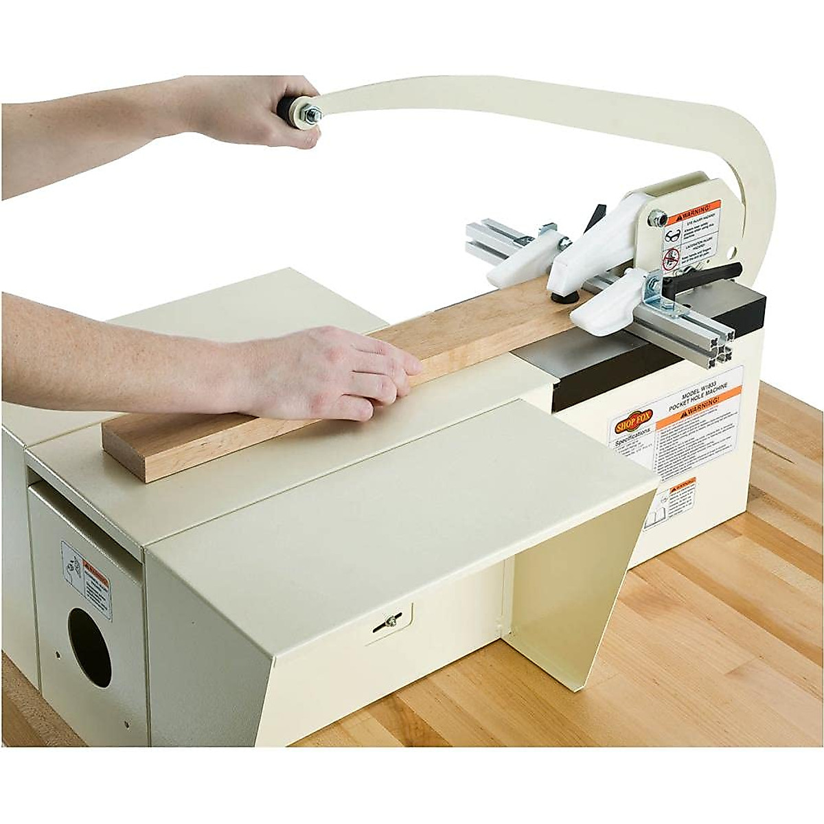 Shop Fox W1833 Pocket Hole Machine, White