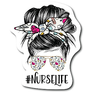 Nurse Life Refrigerator Magnet | #Nurselife | 5 Inch | Magnet| Waterproof | Bumper Car Trucks Vans Walls Laptop Magnet CS369