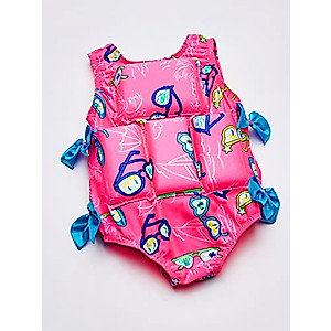 My Pool Pal Girls' Flotation Swimsuit, Pink Sunglasses, Extra Small