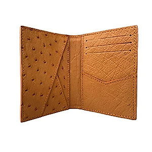 Double side Orange Body Ostrich leather skin Credit Cardholder, leather credit cardcase, leather creditcard cover