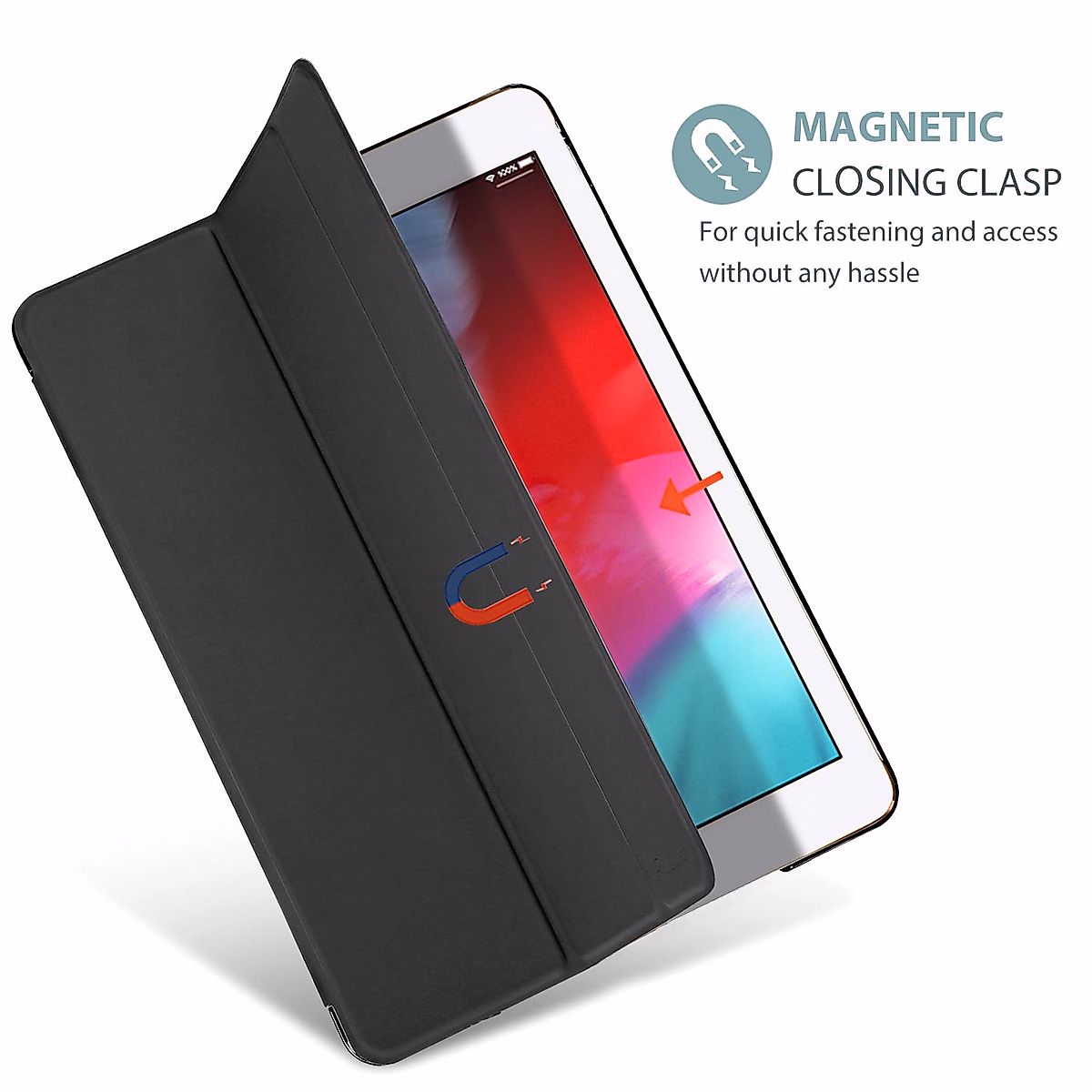 ProCase Smart Case for iPad Mini 5 2019(Model: A2133 A2124 A2126 A2125), Ultra Slim Lightweight Stand Case with Translucent Frosted Back Cover for iPad Mini 5th Gen 7.9 Inch –Black