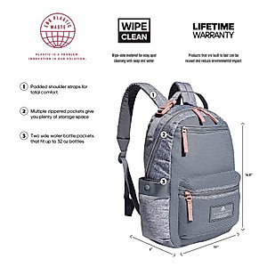 adidas Women's VFA 4 Backpack, Grey/Jersey Grey/Wonder Mauve Pink, One Size