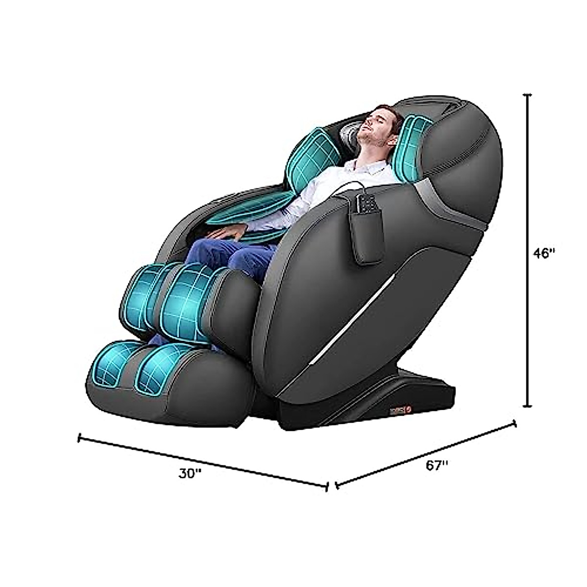 iRest SL Track A303 Massage Chair Recliner, Full Body Massage Chair with Zero Gravity, Airbags, Heating, and Foot Massage (Black)