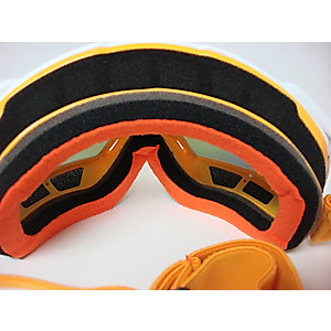 Motocross UTV ATV Dirt Bike Off-road Ski Snowboarding Goggles Stylish Colorful (Orange)