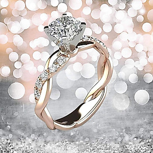 Baralonly Diamond Rings for Women, Luxury Elegance Fashion, Personality Ring Diamond Inlaid Ring, Unique Hands Decor Sweet Premium Gift for Friend Parent Wife Husband