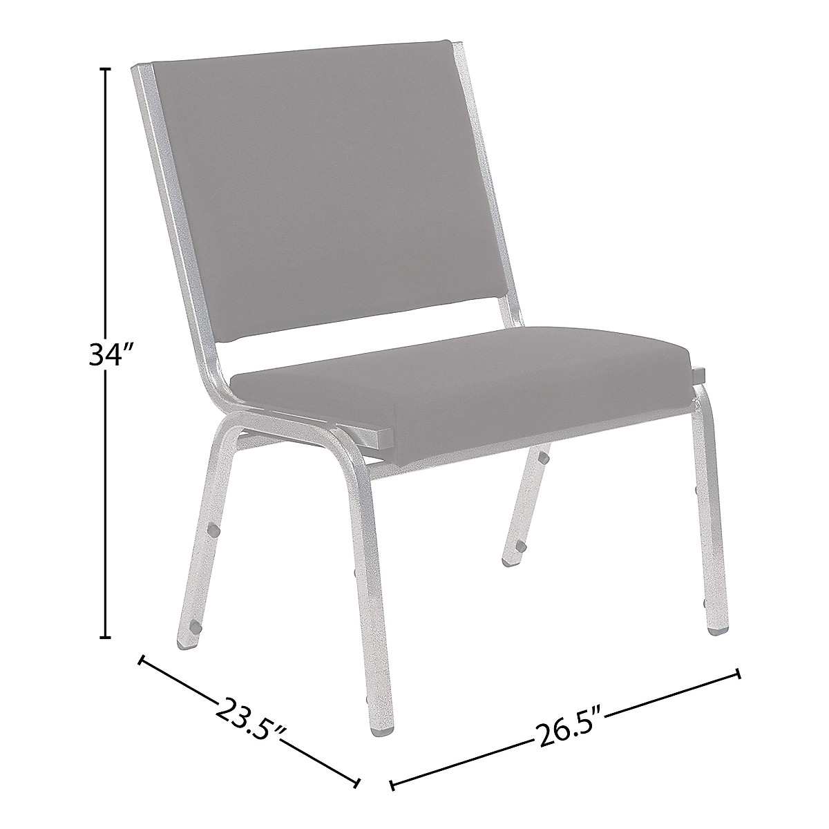 Flash Furniture Bariatric Chairs, 1 Pack, Black Fabric