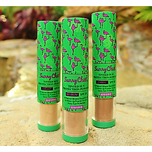 Sunny Chick Sunscreen Powder- Tinted Brush-On Mineral Sunblock SPF30 .23OZ (Medium)