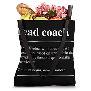 Head Coach Definition Funny Noun Tote Bag