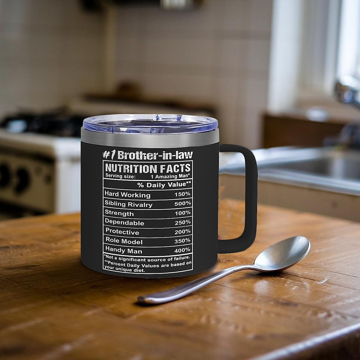 FROOBLEQUIRK I Smile Because You Are My Brother In Law Tumbler, 14 Oz Stainless Steel Traveling Cup – Funny Gift For Brother-In-Law From Sister-In-Law For Christmas or Birthday