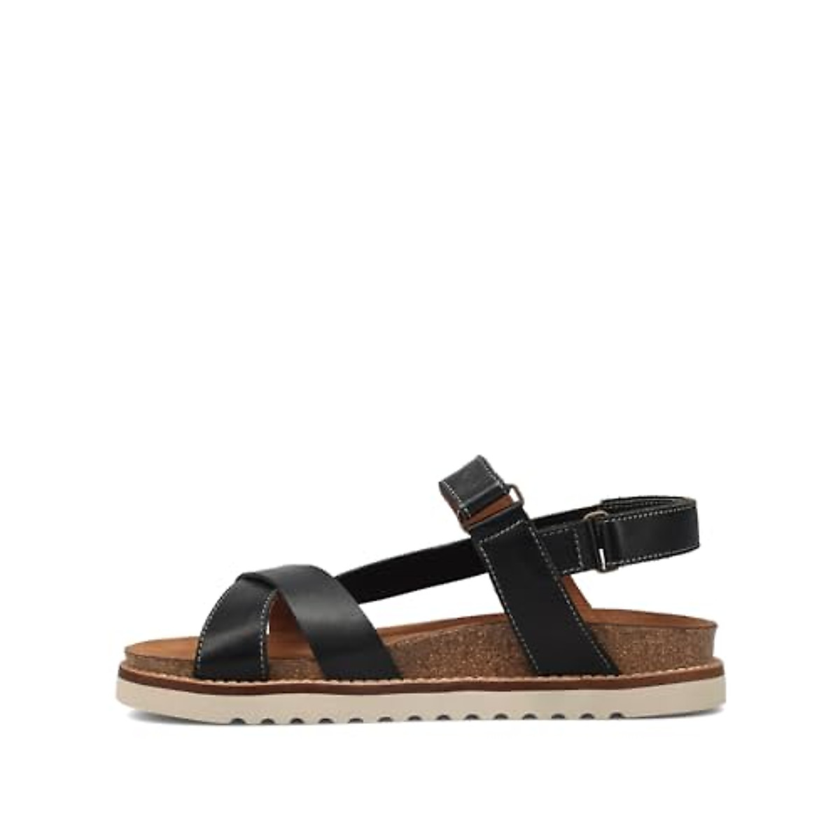 Taos Footwear Women's Sideways Black Sandal 8-8.5 (M) US