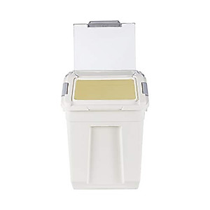 Flour Storage Container 25 lb with Wheels Seal Locking Lid PP Pack-6