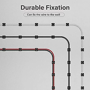 SHUNFUTONG 50 self-Adhesive Cable Clips: Cable Organizer Wire Rack Cable Manager Cable Fixer Cable Organizer