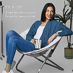 Urban Lifestyle Faux Fur Saucer Chair, White