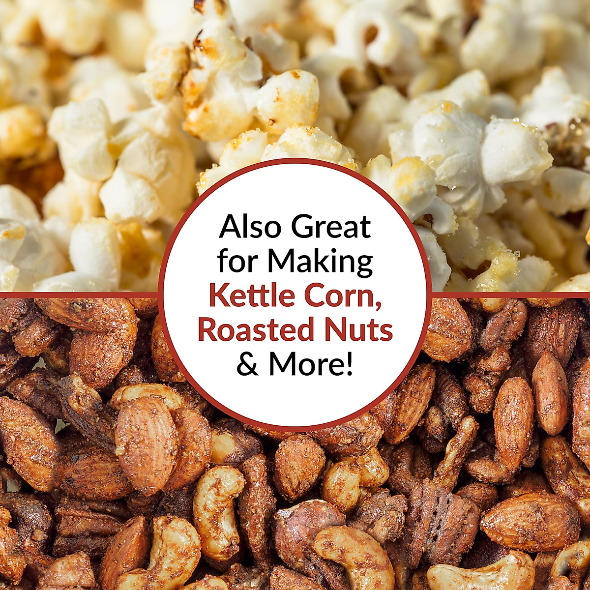 Nostalgia 6-Quart Stirring Popcorn Popper With Quick-Heat Technology, Makes 24 Cups of Popcorn, Kernel Measuring Cup, Oil Free, Makes Roasted Nuts, Perfect for Birthday Parties, Black