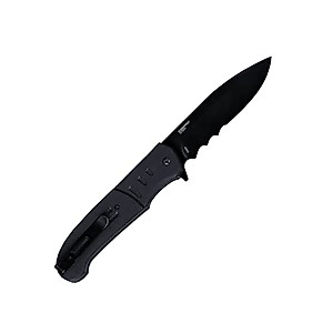 CRKT Ignitor EDC Folding Pocket Knife: Assisted Opening Everyday Carry, Plain Edge, Liner Lock with G10 Handle 6885,Black